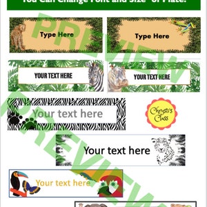 Editable Jungle Student Name Plates and Classroom Labels You Can Print ...