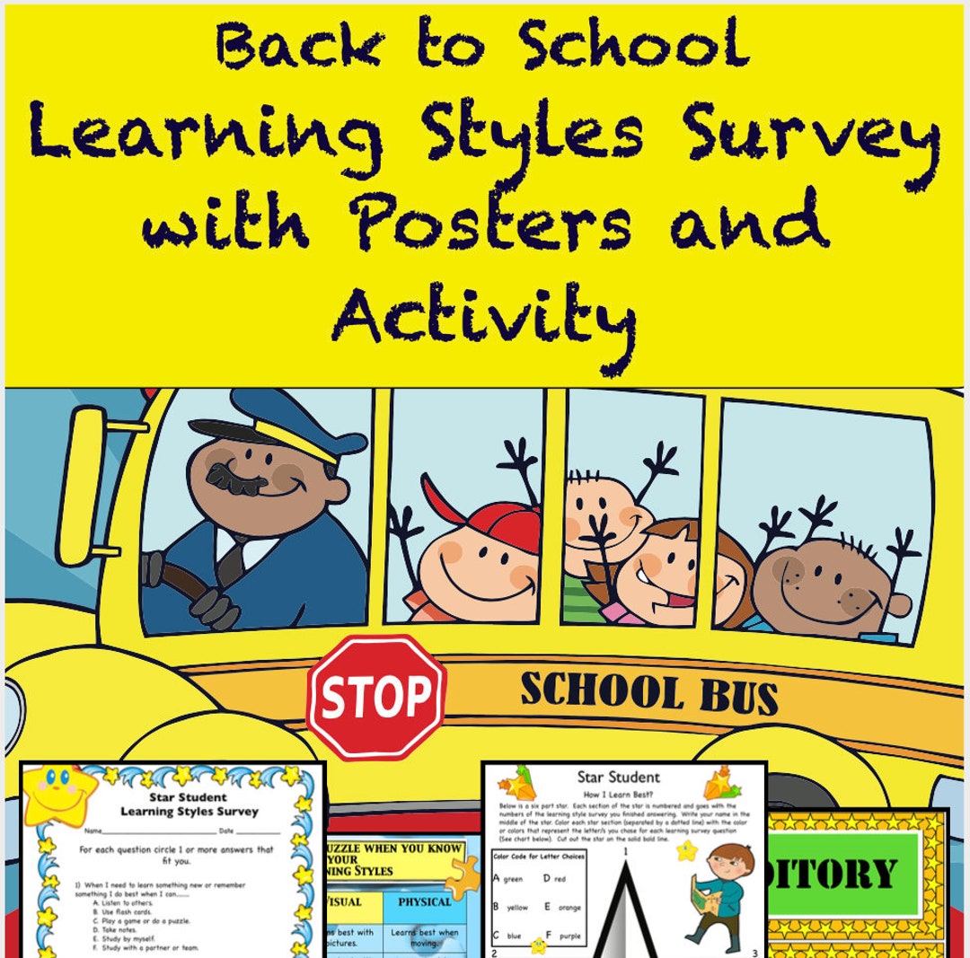 Student Learning Styles Survey for Back to School - Etsy