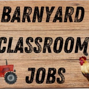 56+ Barnyard Classroom Job Chart With Editable Section - Etsy