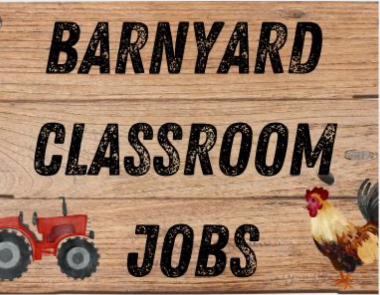 56+ Barnyard Classroom Job Chart With Editable Section - Etsy