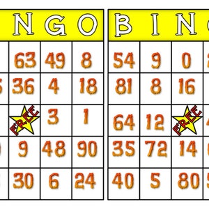 Multiplication Bingo Game in 3 Levels Print and Play With Charts ...