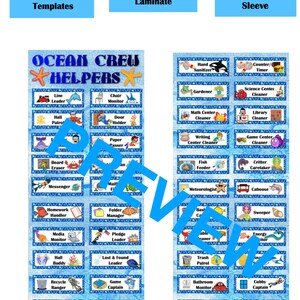 46+ Ocean Classroom Job Charts With Editable Section and 6 Styles to ...