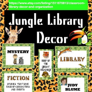 Jungle Classroom 56+ Jobs With Editable Section and 3 Headers to Choose ...