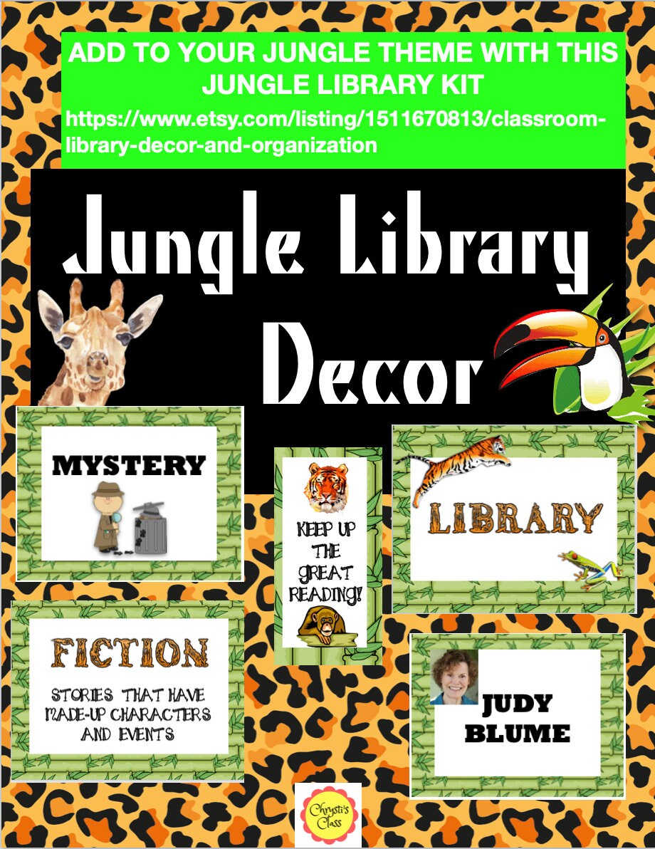 Jungle Classroom 56+ Jobs With Editable Section and 3 Headers to Choose ...