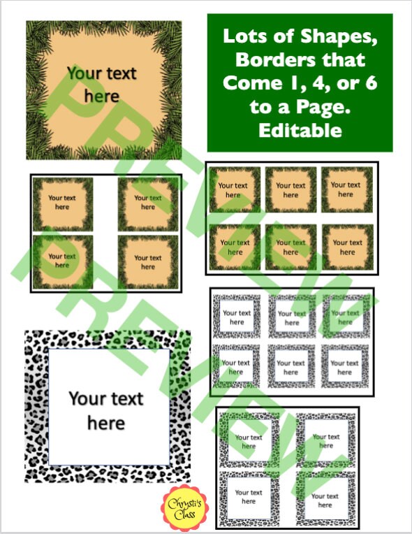 Editable Jungle Student Name Plates and Classroom Labels You Can Print ...