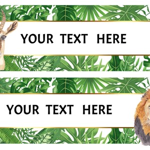 Editable Jungle Student Name Plates and Classroom Labels You Can Print ...