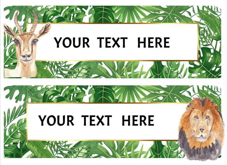 Editable Jungle Student Name Plates and Classroom Labels You Can Print ...