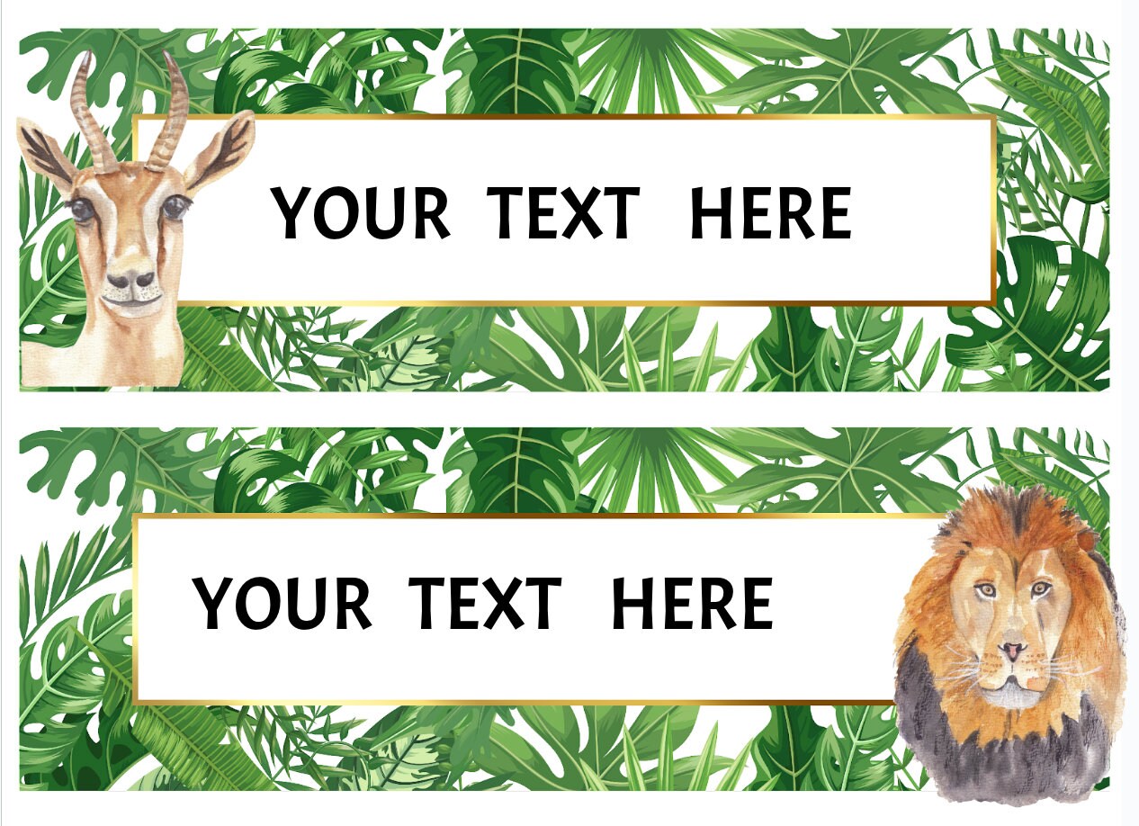 Editable Jungle Student Name Plates and Classroom Labels You Can Print ...