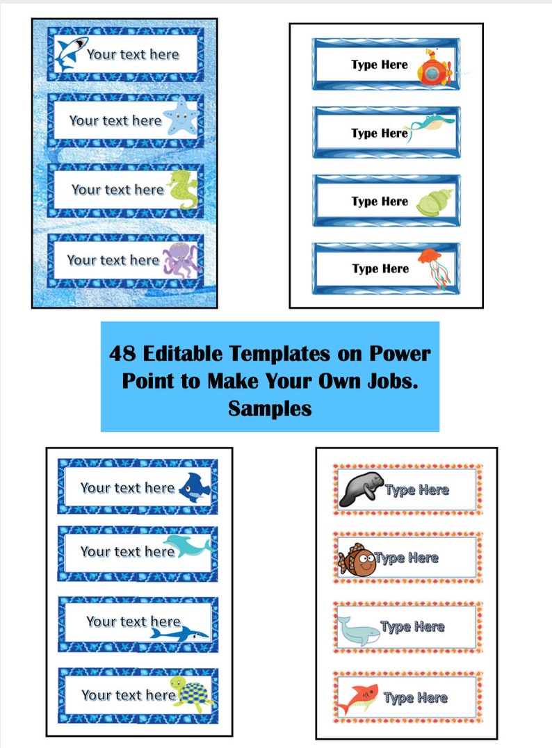 46+ Ocean Classroom Job Charts With Editable Section and 6 Styles to ...
