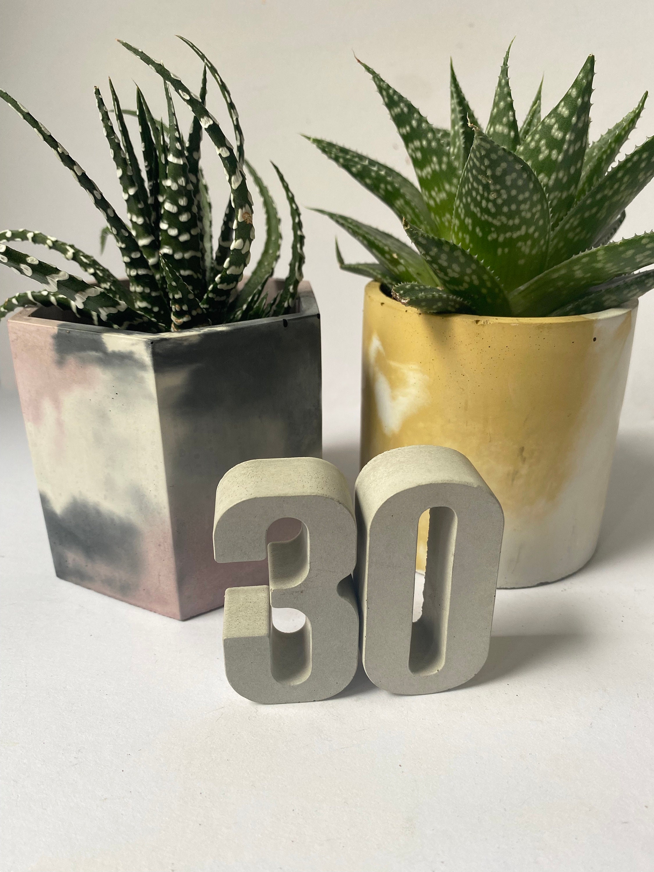 Concrete Numbers Handmade Concrete Numbers Shelf - Etsy Australia