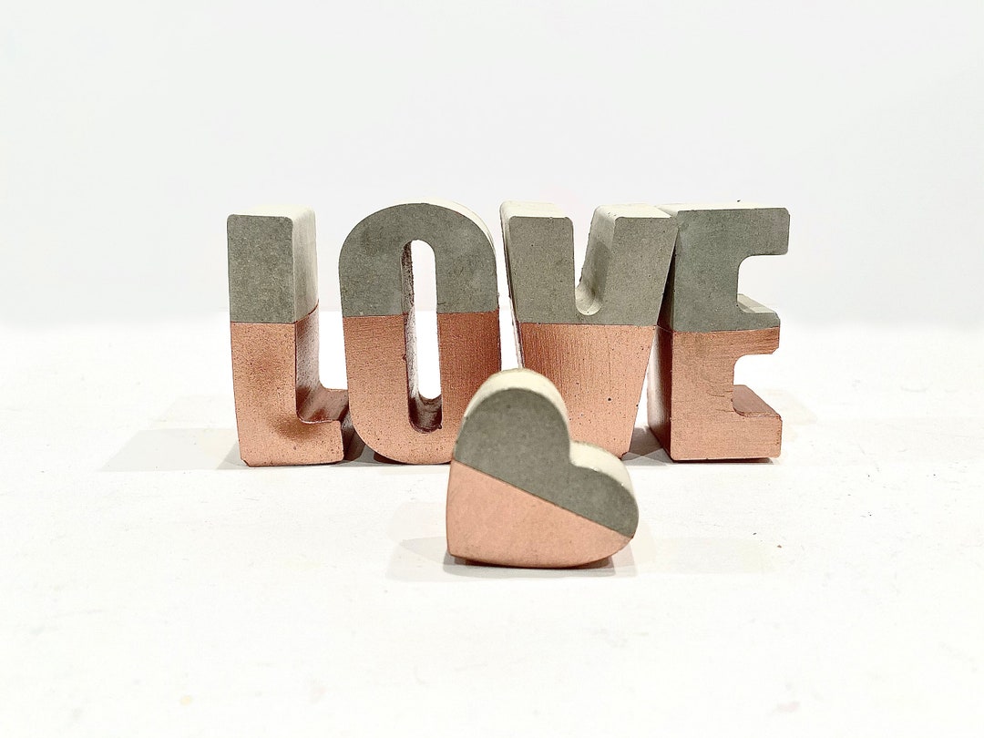 Concrete Letters • Concrete Initials • Letter Gift • Concrete Words ...