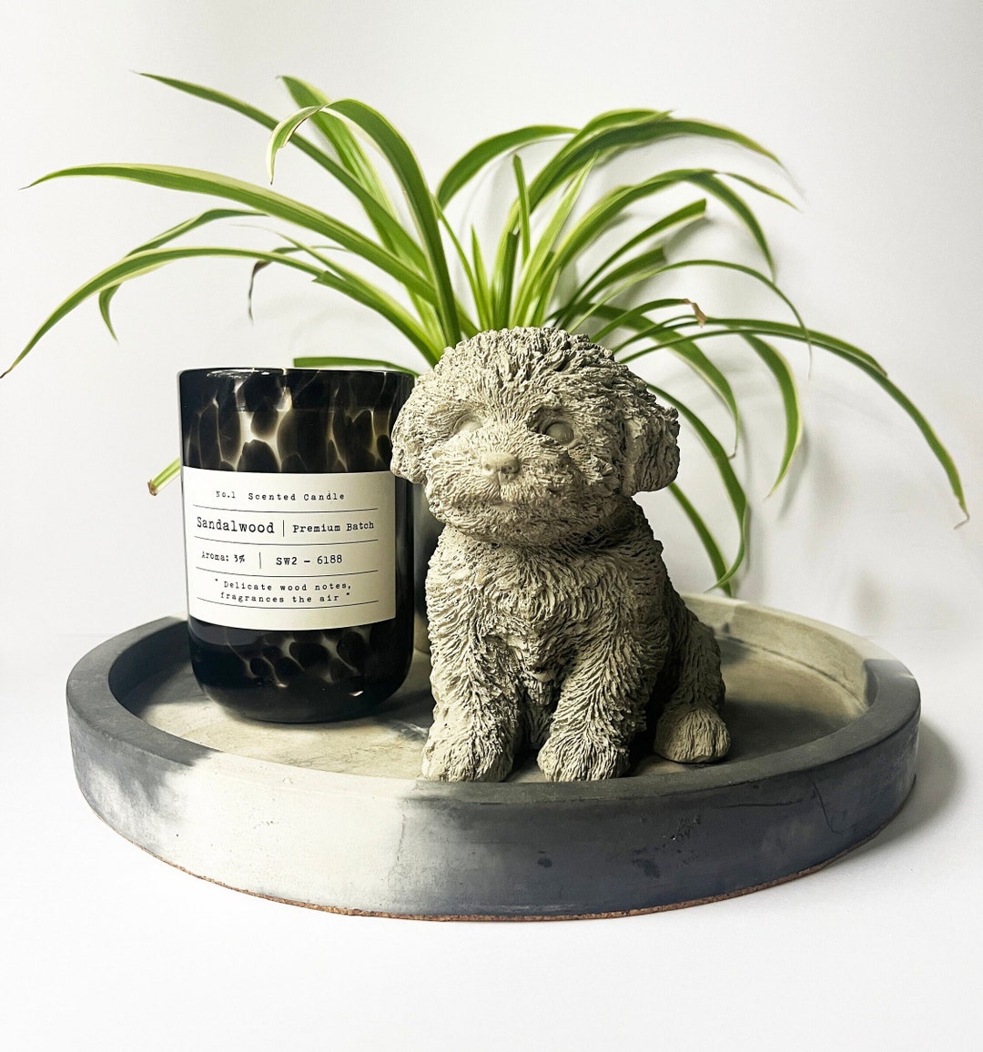 Concrete Dog Ornament • Cavapoo • Cockerpoo • Dog Statue • Cavapoo Gift ...