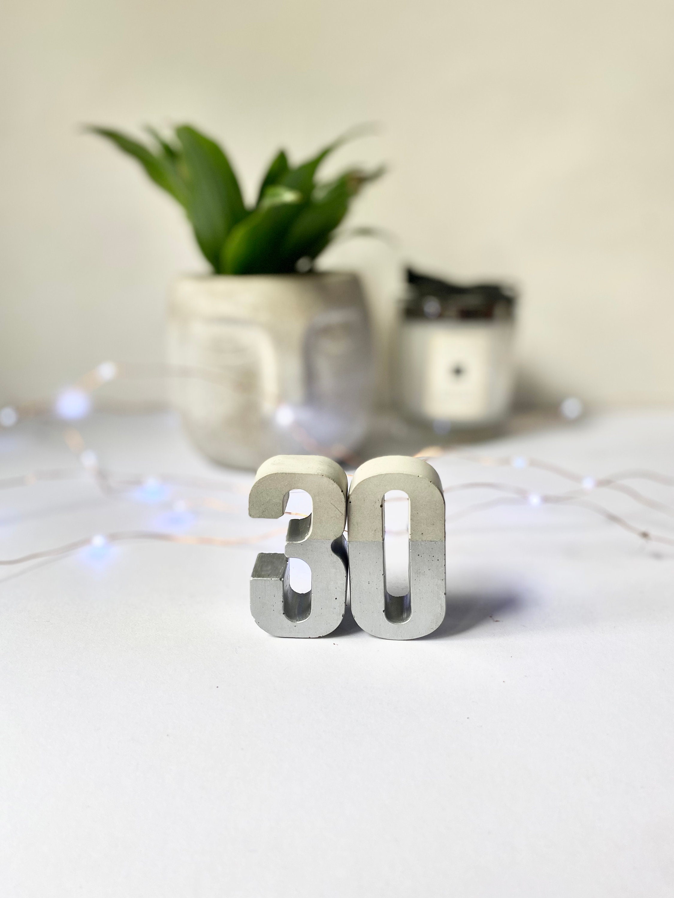 Concrete Numbers Handmade Concrete Numbers Shelf - Etsy Australia