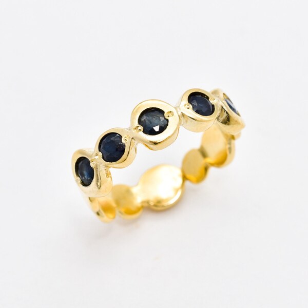 Gold Sapphire Ring - Etsy