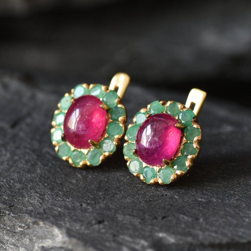Ruby Earrings - Etsy
