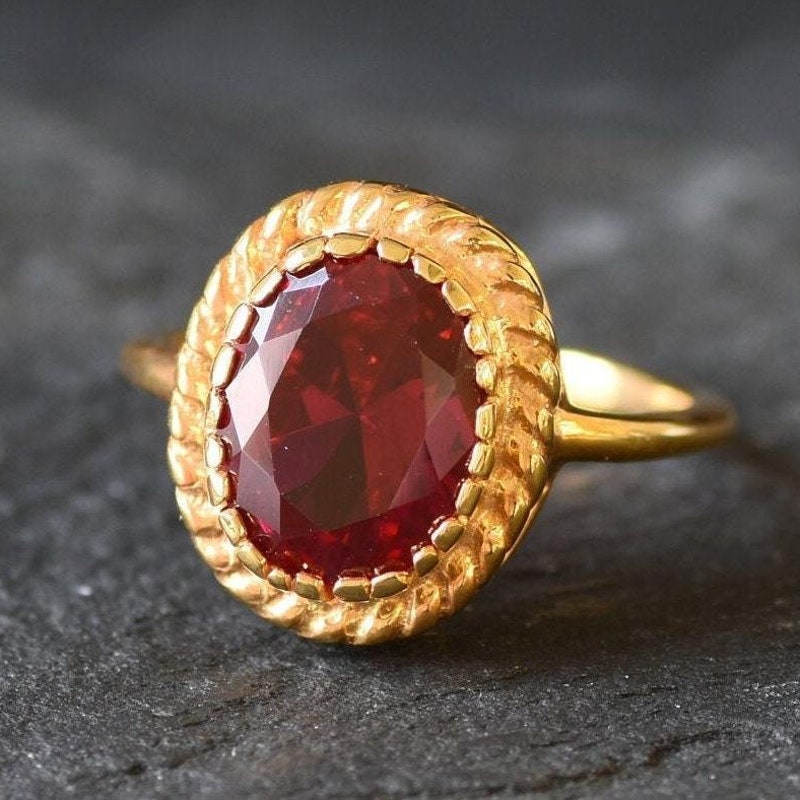Red Ruby Ring - Etsy