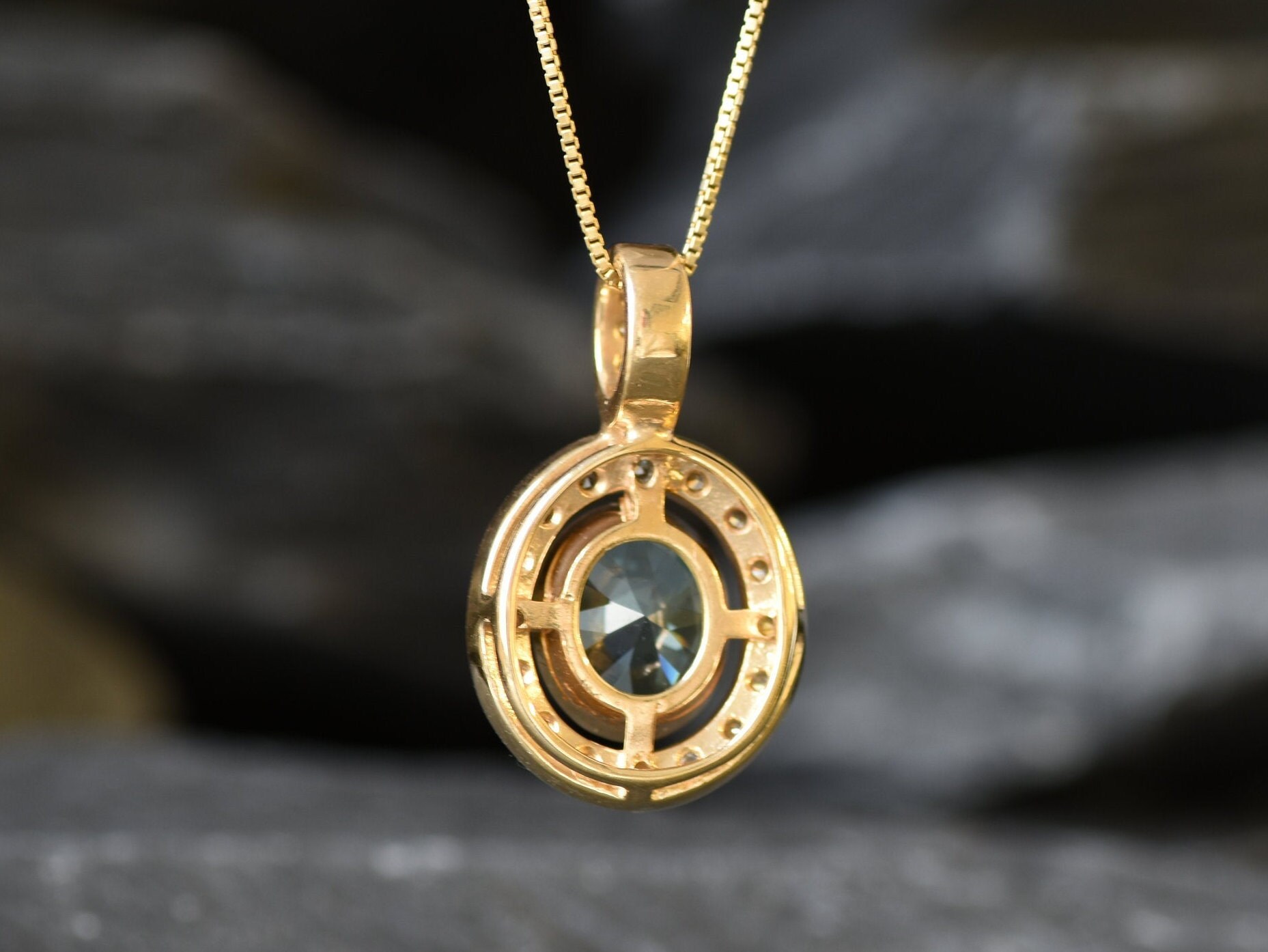 Gold Aqua Pendant Created Aquamarine Victorian Pendant Gold | Etsy