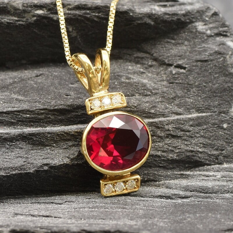 Red Ruby Necklace - Etsy