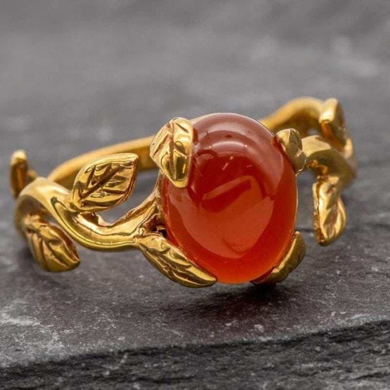Carnelian Ring - Etsy