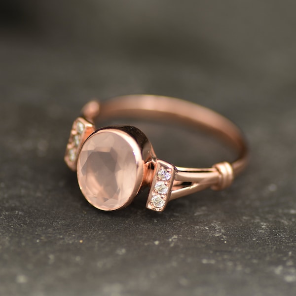 Rose Quartz Ring - Etsy