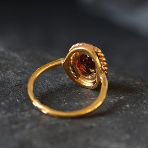 Gold Garnet Ring, Natural Garnet, January Birthstone, January Ring ...