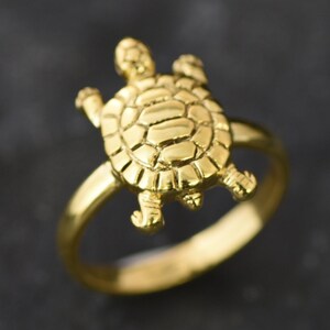 Gold Turtle Ring, Cute Animal Ring, Original Gold Ring, Tortoise Ring ...