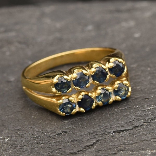 Gold Sapphire Ring - Etsy
