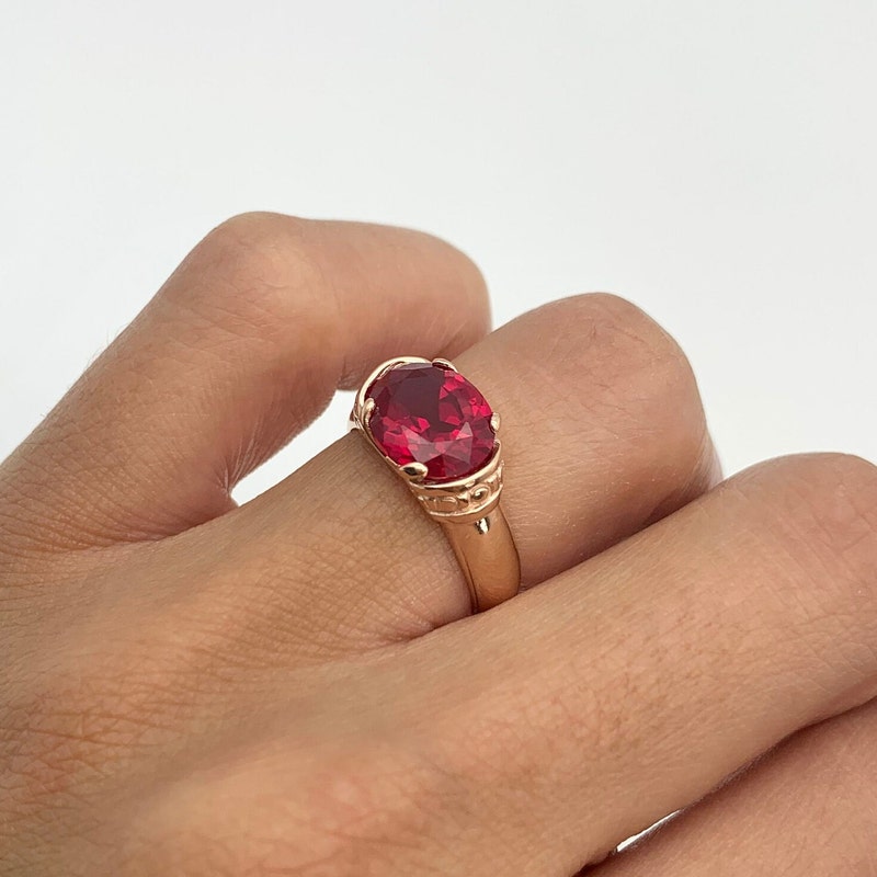 Red Diamond Ring - Etsy