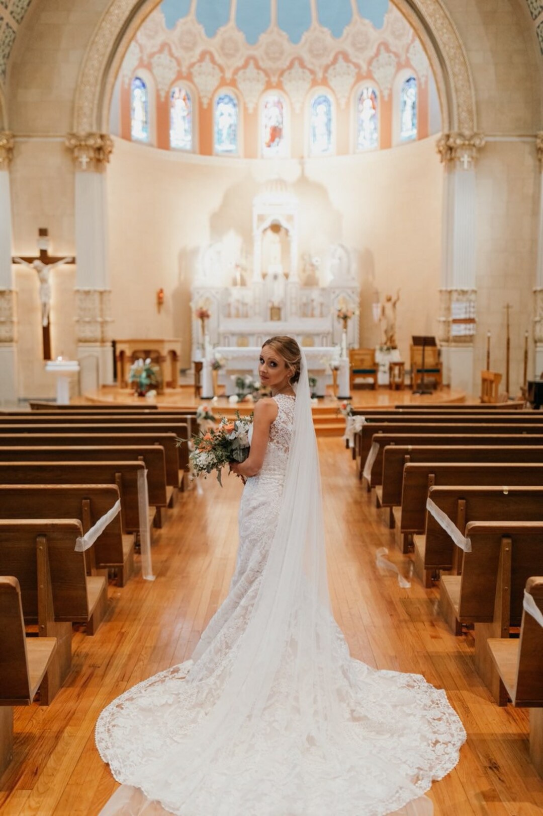 English Netting Long Simple Veil, Bridal Veil, Wedding Veil, Classic ...