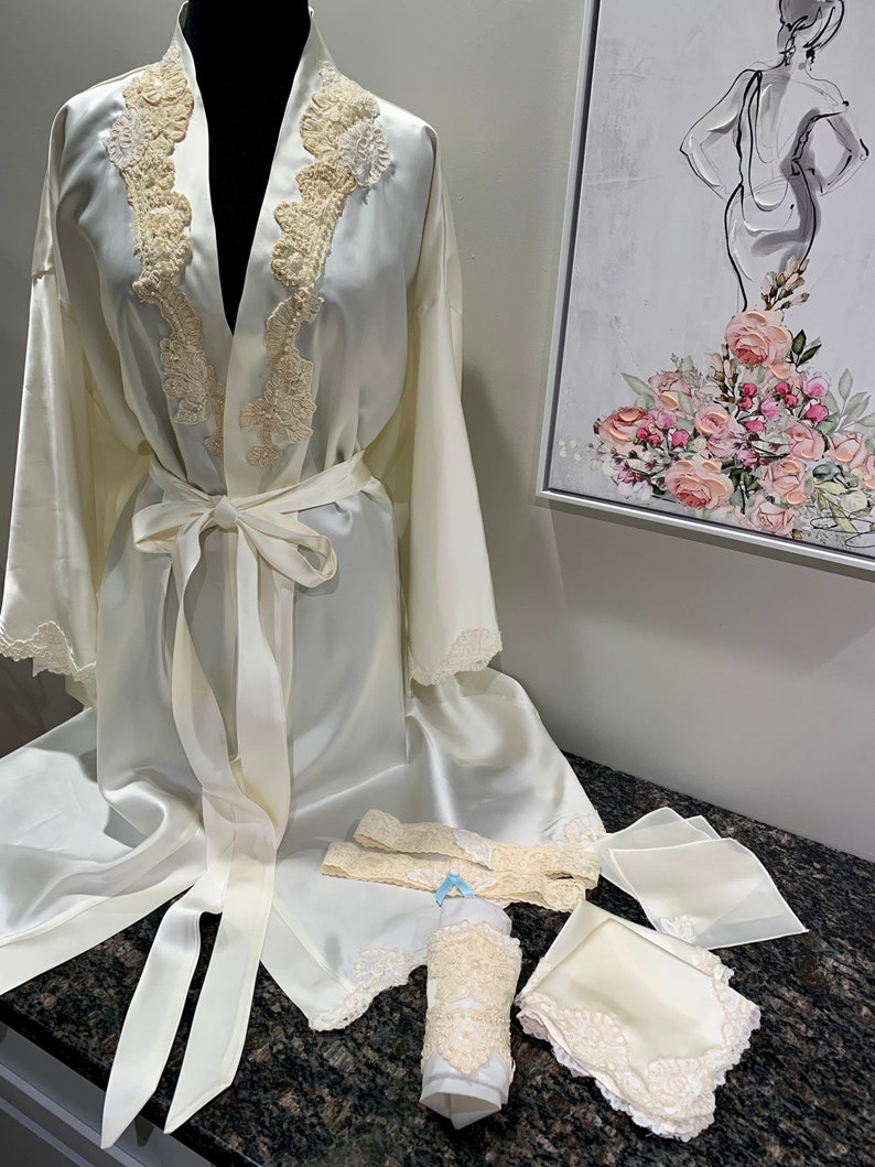 Unpack Moms Wedding Gown Bridal Robe Made From Moms Wedding - Etsy