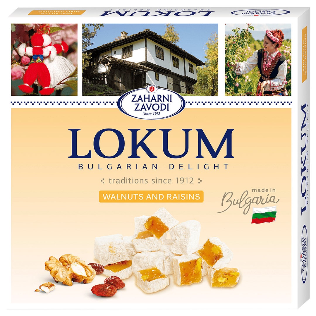 Bulgarian Delight Lokum Nuts and Raisins 170g Bulgarian Rose Turkish ...