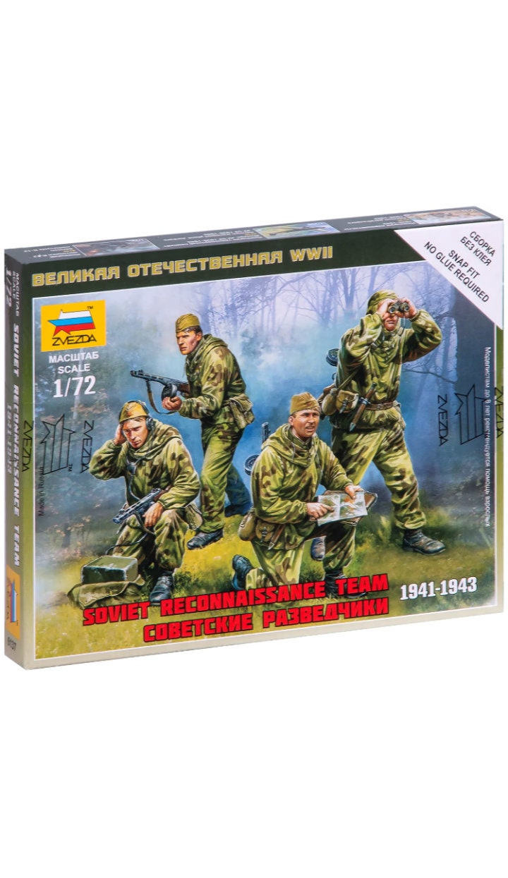 Soviet Intelligence Team, 4 Figures, to Assemble, Scale 1:72, Soviet ...