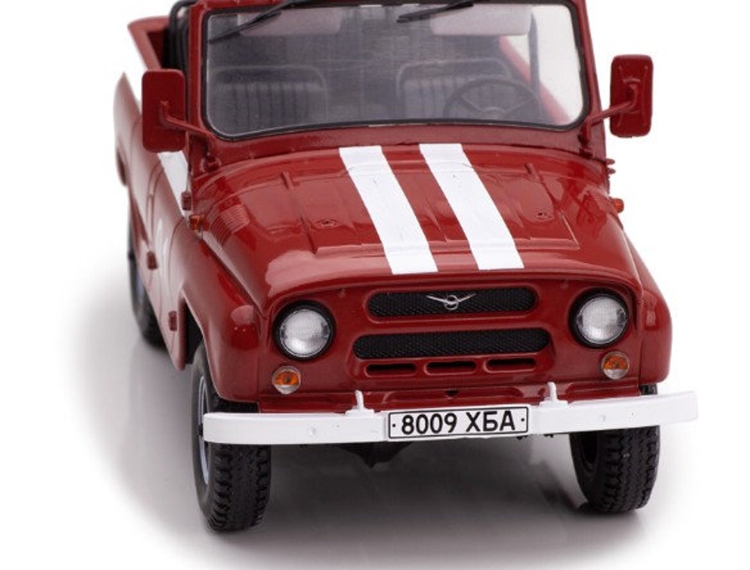 Retro UAZ 469B Fire Department 1972 Scale Alloy Model Jeep Diecast ...