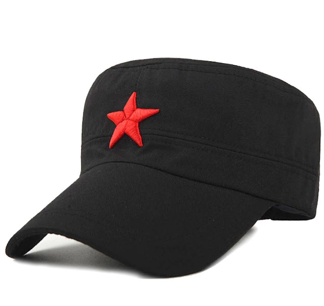Red Star Cap Vintage Embroidery Cotton Military Cap Man Women ...