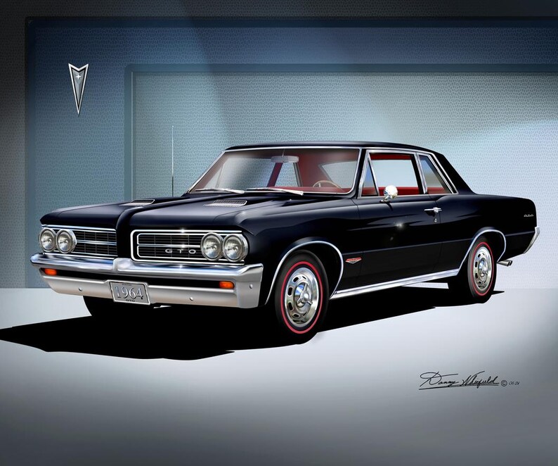 1964 Pontiac GTO Art Print: Car Enthusiast Wall Art Decorby Danny ...