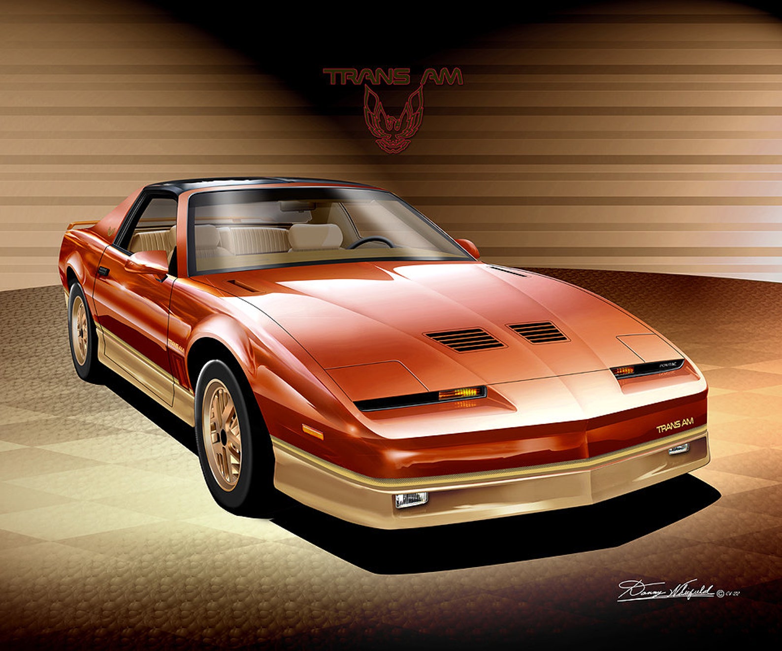 1985-1988 Pontiac Firebird Trans Am Art Print: Automotive Wall Decor ...