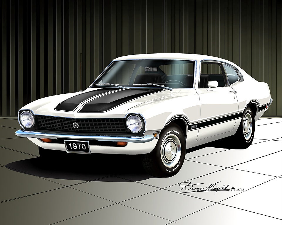1970 Ford Maverick Art Print: Car Enthusiast Wall Decor Comes in 5 to ...
