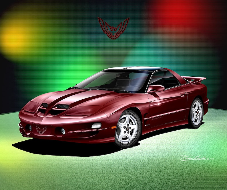 1998-2002 Pontiac Firebird Trans Am Art Print: Car Poster Comes in 5 to ...