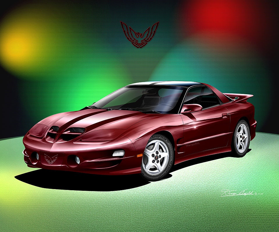 1998-2002 Pontiac Firebird Trans Am Art Print: Car Poster Comes in 5 to ...