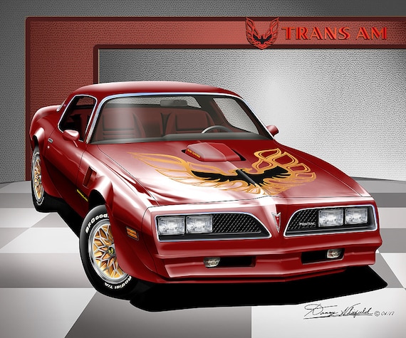 Pontiac Firebird Color Pencil Drawing Pontiac Firebird Colored Pencils