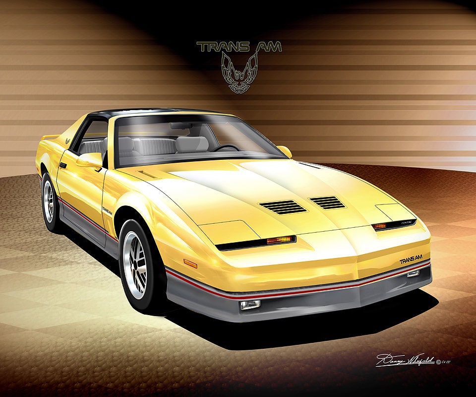 1985-1986 Pontiac Firebird Trans Am Art Print: Automotive Wall Decor ...
