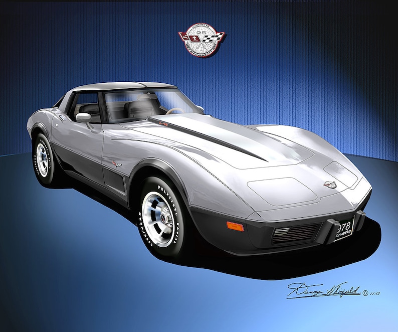 Corvette Artwork 1978 C3 Corvette Art Prints Comes in 4 Different ...
