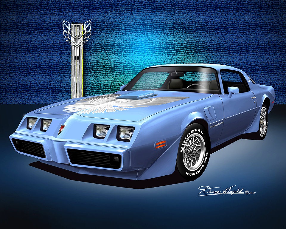 1980-81 Pontiac Firebird Trans Am Art Print: Automotive Wall Decor ...