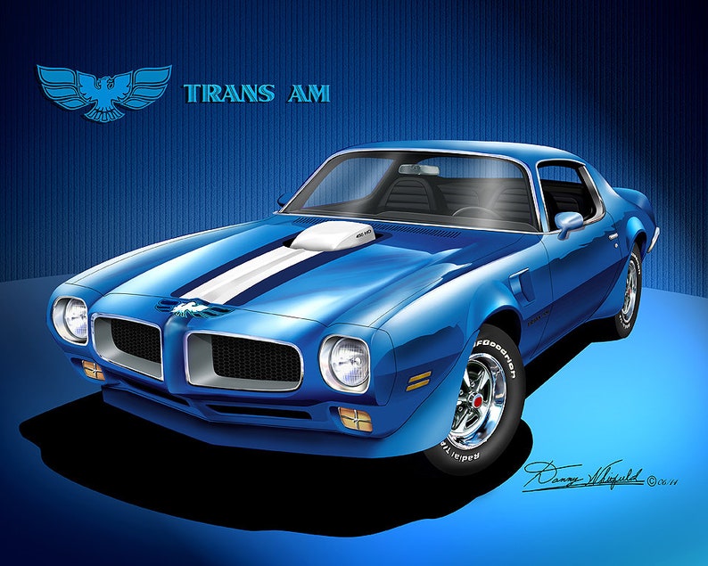 Pontiac Firebird Trans Am Art Print: 1972-1973 Car Poster Comes in 5 to ...