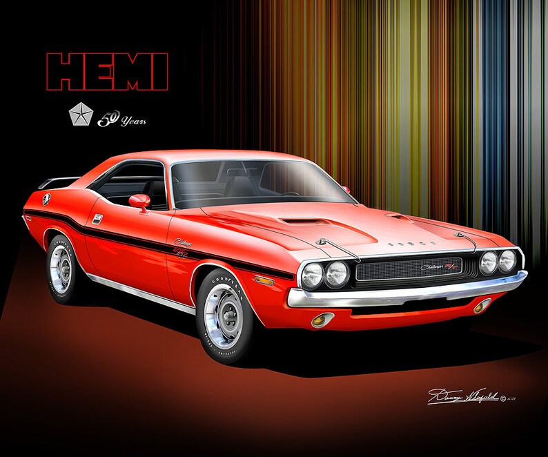 Chrysler Celebrates Hemi 50th Anniversary Muscle Cars Art Prints by ...