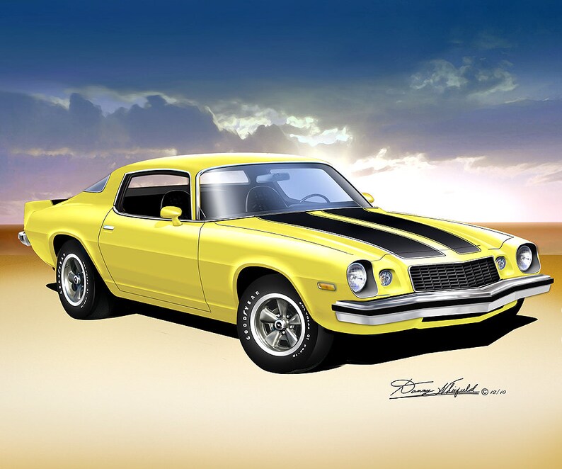 1976 Camaro Art Print: Car Enthusiast Wall Art Decor by Danny Whitfield ...