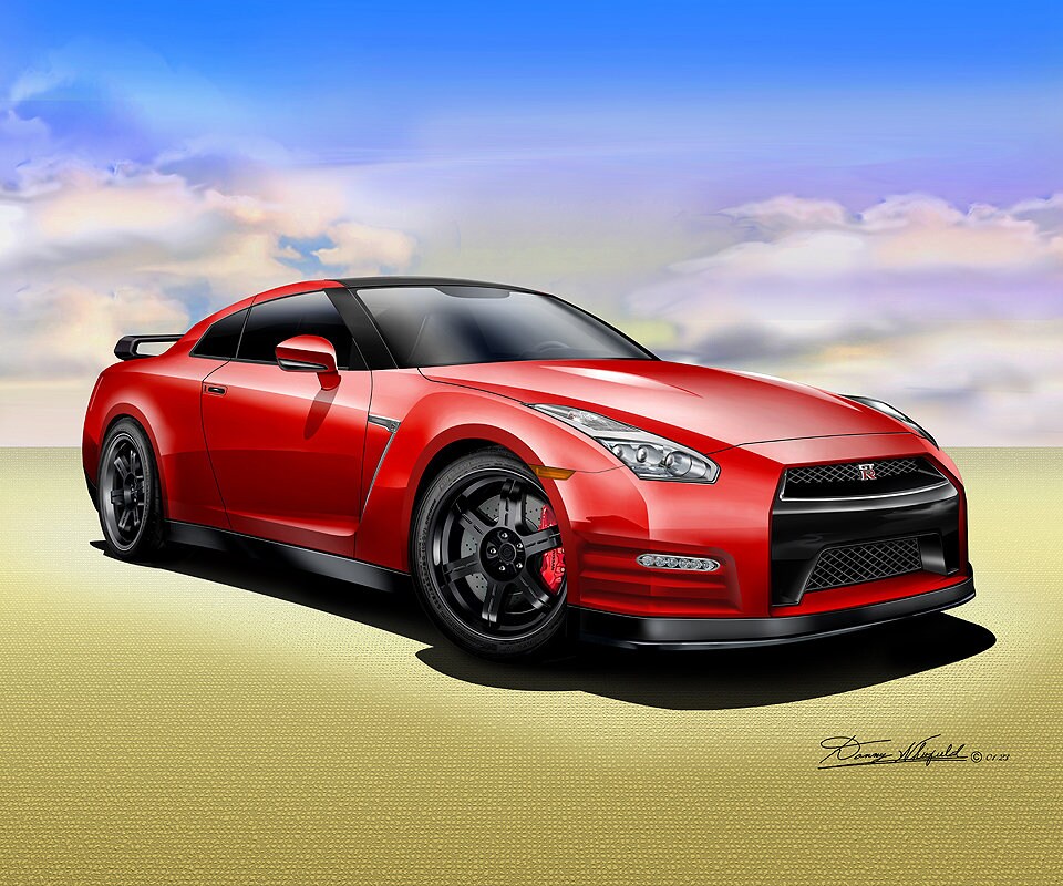 2015 Nissan GTR Black Edition Art Prints by Danny Whitfield Comes in 7 ...