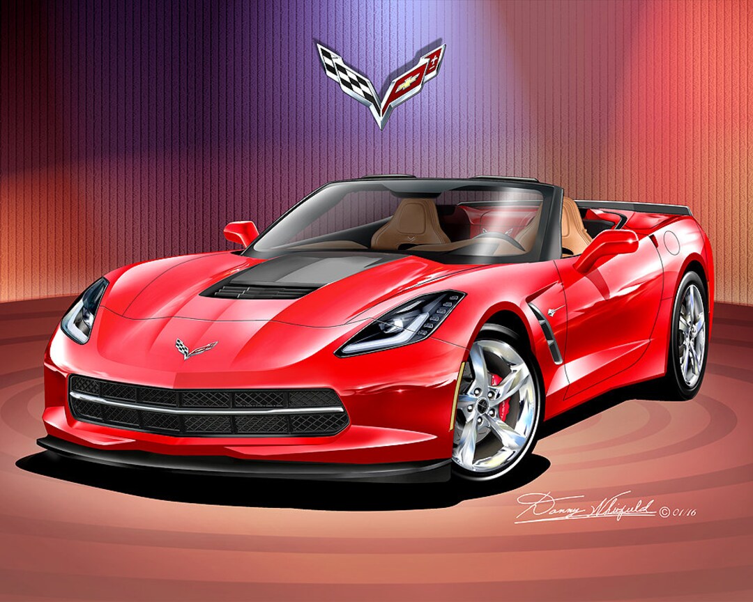 2014-2019 C7 Corvette Stingray Convertible Art Prints by Danny ...