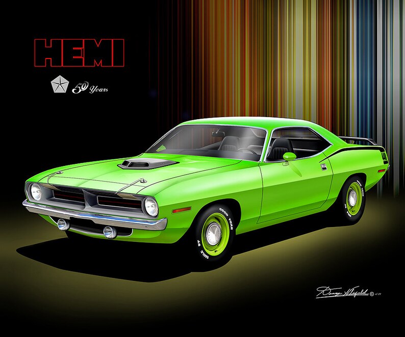 Chrysler Celebrates Hemi 50th Anniversary Muscle Cars Art Prints by ...