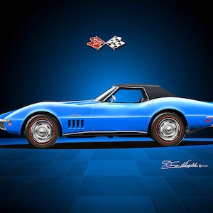 1969 Chevrolet Corvette C3 Roadster Art Prints by Danny Whitfield ...